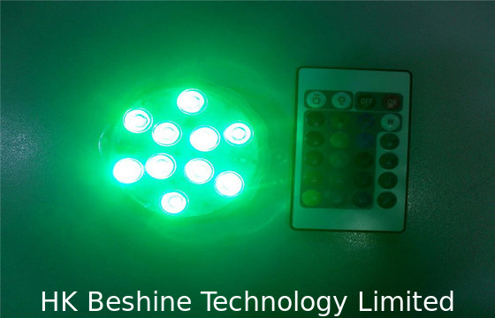 10 Lights Rainbow Color LED Submersible Pond Lights For Bar , Night Club , Restaurant