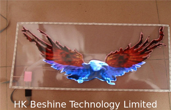 Personalized EL Car Sticker Equalizer 50x25cm , Music Rhythm Eagle LED Flash Light Lamp
