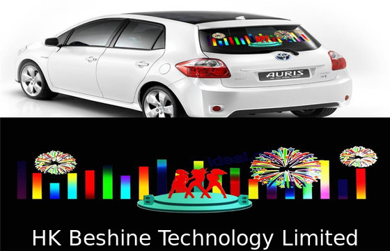 Car Music Rhythm Lamp , Advertising Poster EL Car Sticker With Low Power Consumption