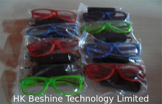 Colorfull Half Frame El Glowing Wire Light Up Sunglasses Powered By 2*AA Battery