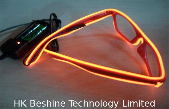 Party Holidays Decorative EL Wire Led Flashing Sunglasses With DC3V Inverter