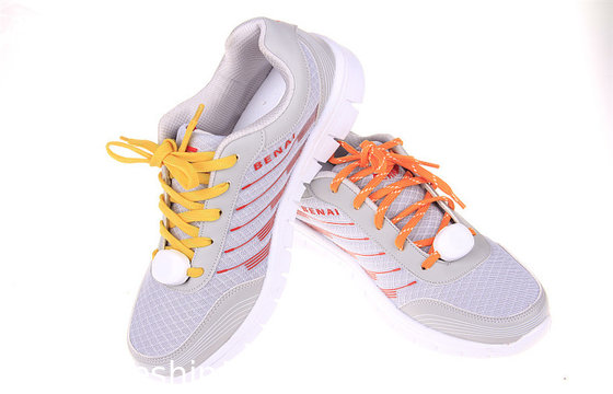 Yellow Orange Round Neon LED Glowing Shoelaces For Concert Size 820 * 2.8mm