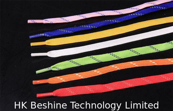 Bright Colored Night Running Flat LED Flashing Shoelaces For Children / Adult