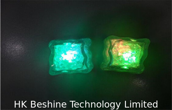 2.8CM 3.5cm LED Button Glow In The Dark Ice Cube In Red , Yellow , Green , White