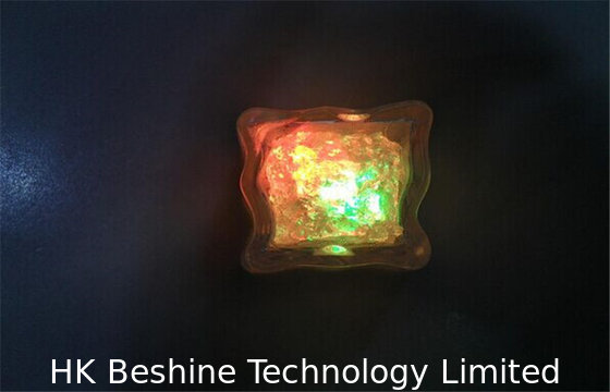 Windproof Color Changing LED Ice Cube Lights For Event / Lighted Ice Cubes