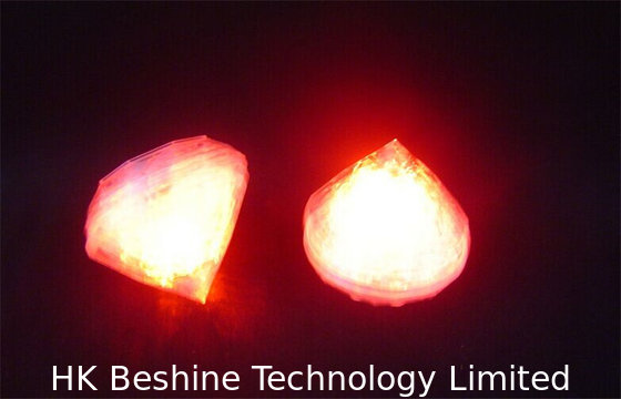 High Bright Reusable Flashing LED Ice Cube Diamond Shaped With Custom Logo Printing