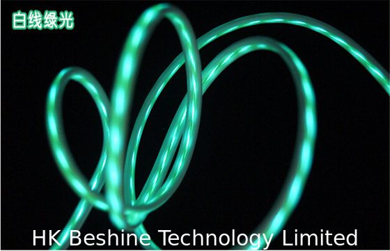 4 To 5.9 Feet EL LED Flowing Light Up USB Charging Cable For Iphone 6 / 6S / 5 / 5S