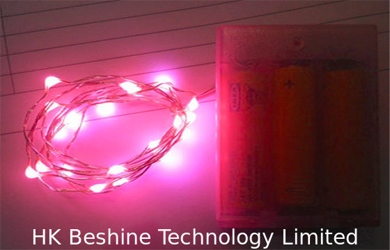 Outdoor LED String Lights Warm White / Pink For Patio, Pathway / Low Voltage String Lights