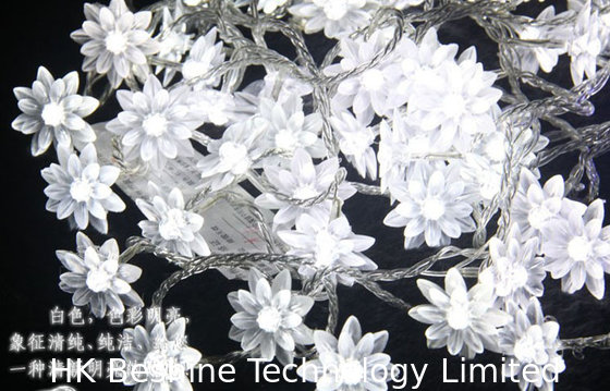 Custom Colorful Outside 100 LED Flower String Lights  / LED Holiday Light