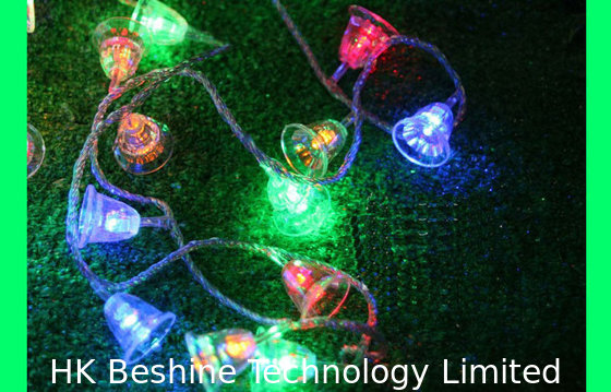 Durable Multi Color Bell Shape LED Bulb String Lights For Bedroom / Wedding