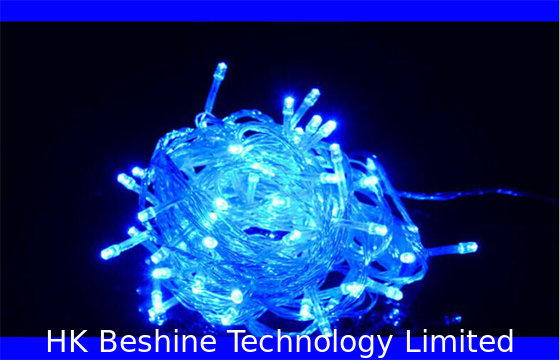 Flexible Transparent Pink Rubber Wire Multi Color LED String Light / LED Fairy Light