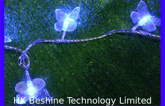 Low Power Copper Blue LED String Light 110V 30mm , Christmas LED String Lights