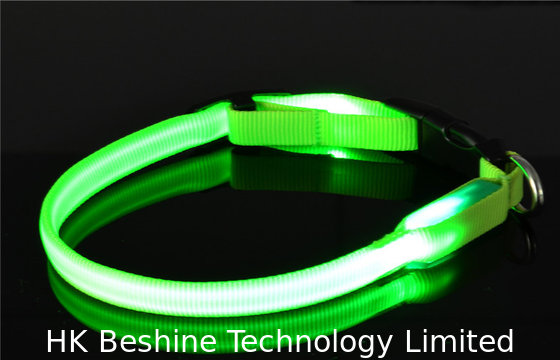 Eco-Friendly LED Pet Collar USB Rechargeable , Waterproof  flashing dog collars