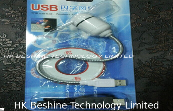 Programmable USB LED Flashing Fan With CD Connected To Computer