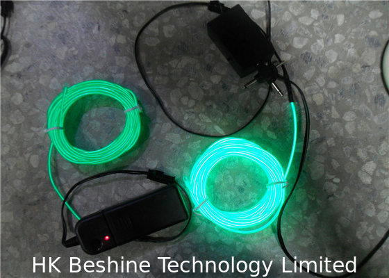 Waterproof Neon Green EL Lighting Wire 3.2mm EL Illuminant Rope