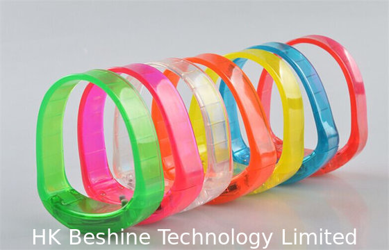 Voice Activated Customized Glow in the dark wristbands For Runner