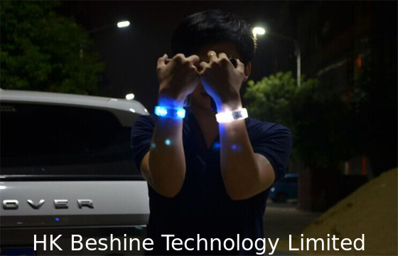 Music Sensor LED Glow Stick Bracelets / Flashing Bracelets Personalized