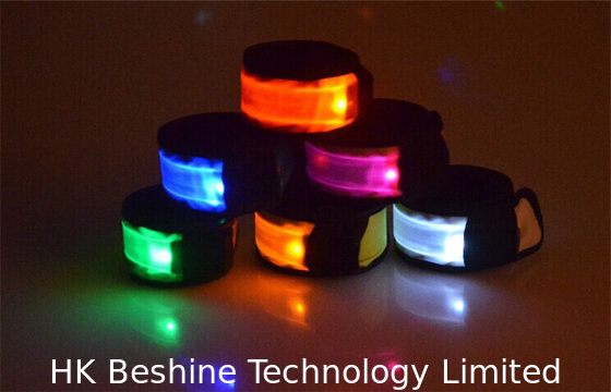 Show Nylon LED Light Up Bracelets Flashing Armband ultra bright