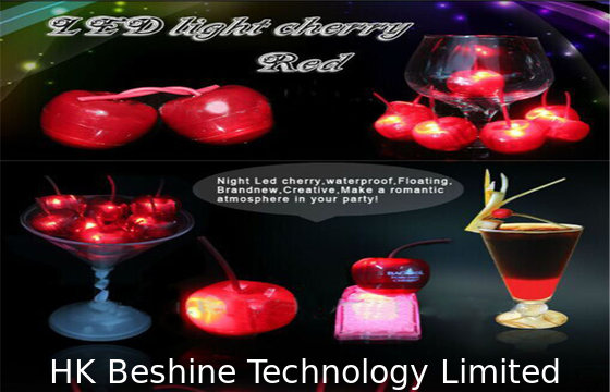 Waterproof Led Ice Cube Lights Flashing Cherry Fruit Powered By 3pcs AG3 Cell Battery