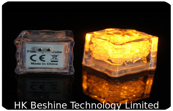 2.8cm Water Or Liquid Activated Led Light Ice Cubes With AG3 Cell Battery