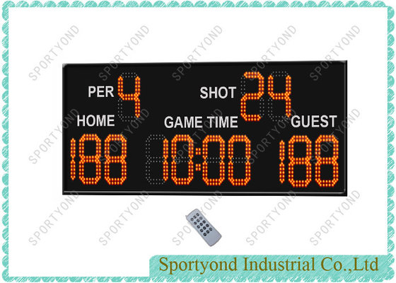 Red Digital LED Electronic Basketball Scoreboard Timer With Wireless RF Console