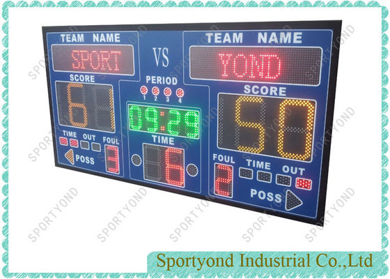 Indoor Digital Gym Electronic Basketball Scoreboard 180x95cm , Wireless RF Controller