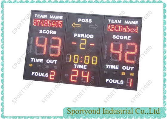 Single Sided Led Electronic Basketball Scoreboard With 24 Second Shot Clock 3m x 2m