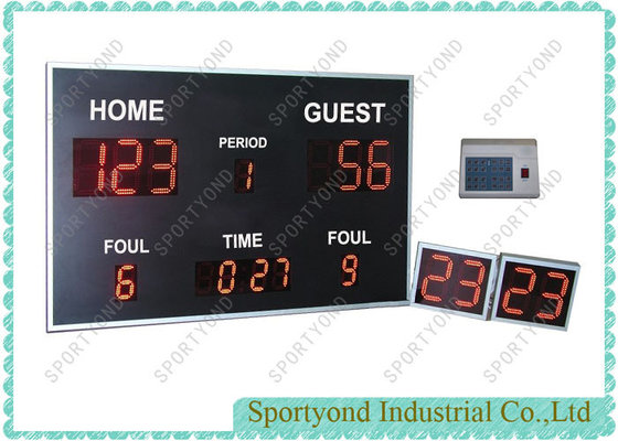 7 Segment Portable Electronic Basketball Scoreboard With Shot Clock , CE RoHS FCC
