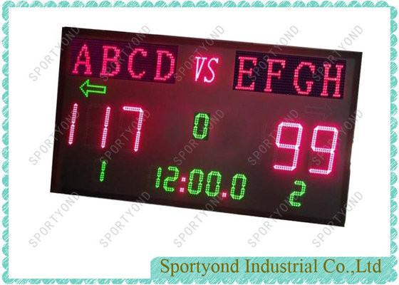 Wireless Remote Electronic Basketball Scoreboard Timer , Led Digital Score Board
