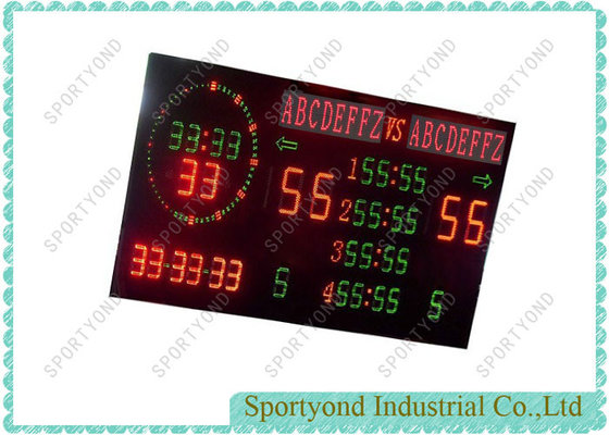 Gymnasium Electronic Basketball Scoreboards , Digits And Letters Scorer Display