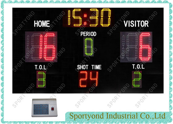 Electronic Water Polo Scoreboard With Led Shot Clock Display , Aluminum Housing