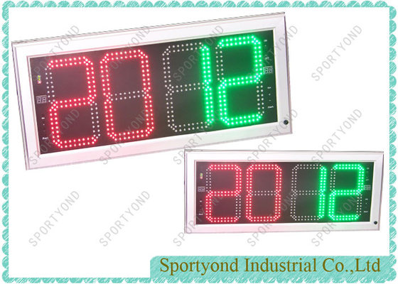 Red And Green Player Substitution Board With White Frame Display Aluminum Housing