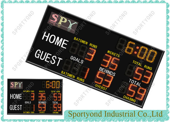 Red / Yellow Led Electronic Scoreboard For Afl And Cricket Team Sport Game