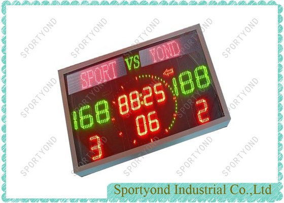 Red Indoor Led Basketball Electronic Score Board , Basketball Digital Scoreboard