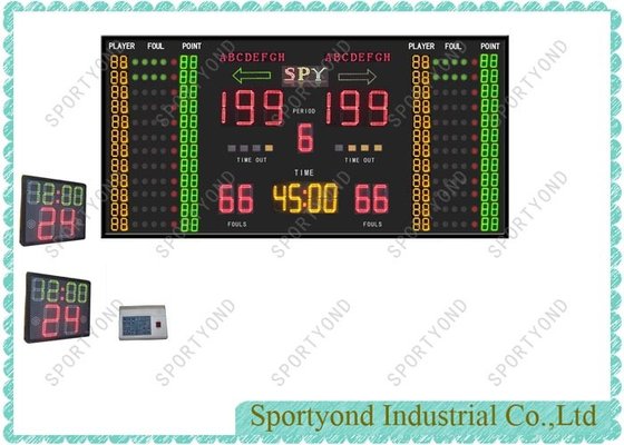 Big Waterproof LED Electronic Basketball Scoreboard And Shot Clock In Gym