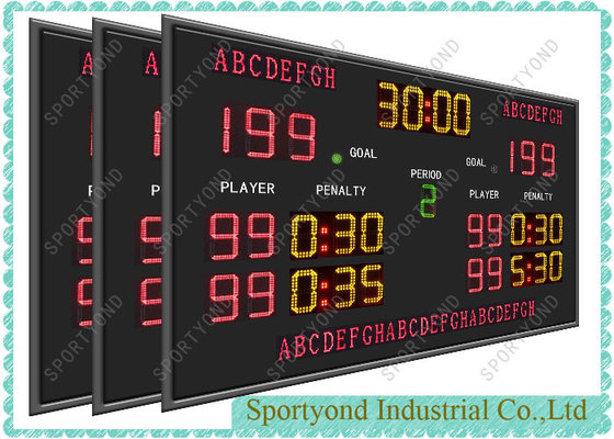 Led Electronic College Hockey Scoreboard Red And Green With CE RoHS FCC