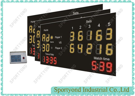 LED Tennis Game Score Cards Electronic Tennis Scoreboard Shock Resistance