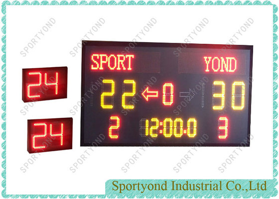 University Digital Electronic Basketball Scoreboard With Shot Cloks Display