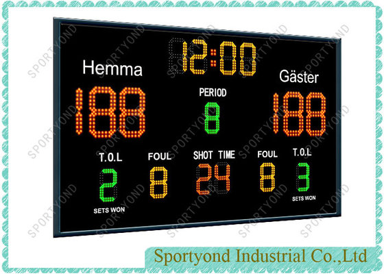 Indoor Floorball Led Electronic Scoreboard , Basketball Score Board