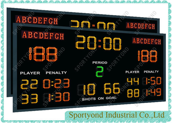 LED Hockey Scoreboard , Handball Electronic Scoreboard With Wireless Console