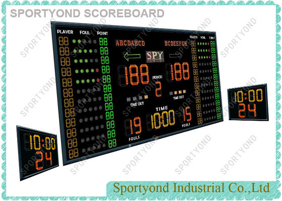 Basketball Electronic Scoreboard With Individual Scores And 24 Sec Clock Timer