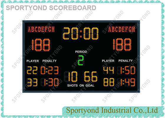 Indoor Hockey Stadium LED Electronic Scoreboard And Wireles Console