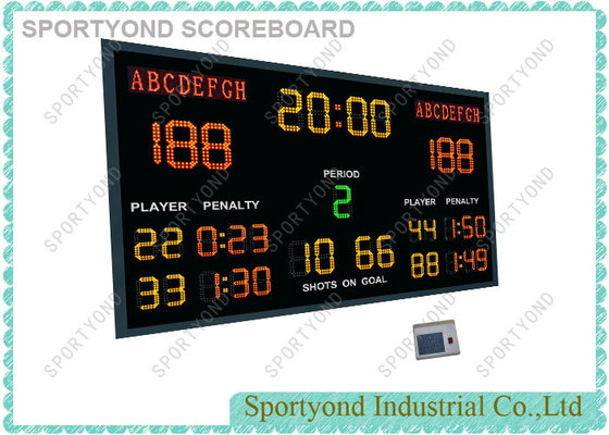 Indoor Hockey Stadium LED Electronic Scoreboard And Wireles Console