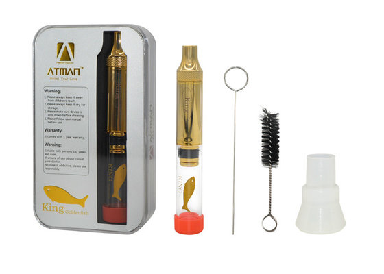 Eco - Friendly Portable Herbal Vaporizer / Smoking Pipe ATMAN KING Golden Fish