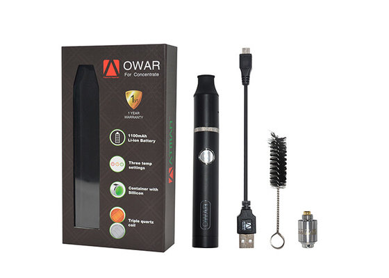 Triplet Quartz ATMAN Owar Wax Vaporizer Pen 18.5*120 Mm Smooth Surface