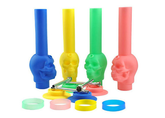 Platinum Cured Silicone Nectar Collector Skull Shape With Multi Color