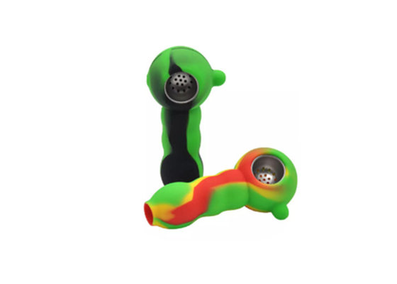 Colorful Silicone Water Pipe 85mm Leight 40mm Height For Hookah Smoking