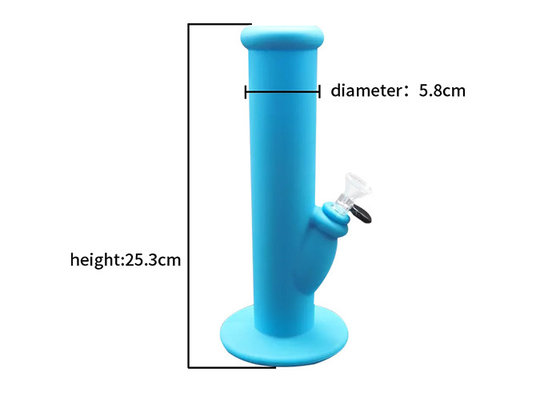 100% Food Grade Silicone Smoking Water Pipes Bongs Portable Hookah With Glass Bowl