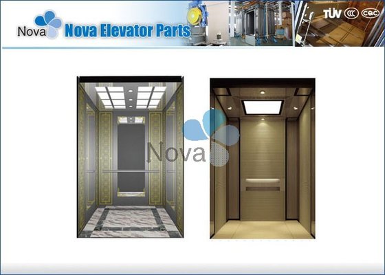 Mirror Stainless Steel Passenger Elevator Cabins , Customized Lift Cabin