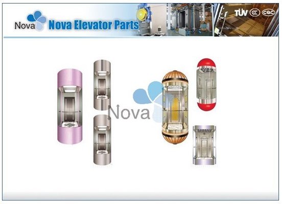 Customized Elevator Cabins Elevators Components / Panoramic Lift Cabin